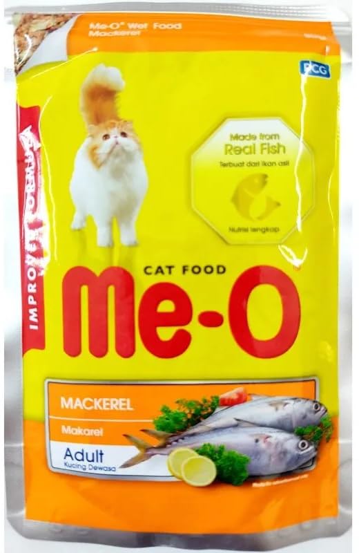 Me-O Adult Mackerel Wet Cat Food 80gm (Pack of 12)