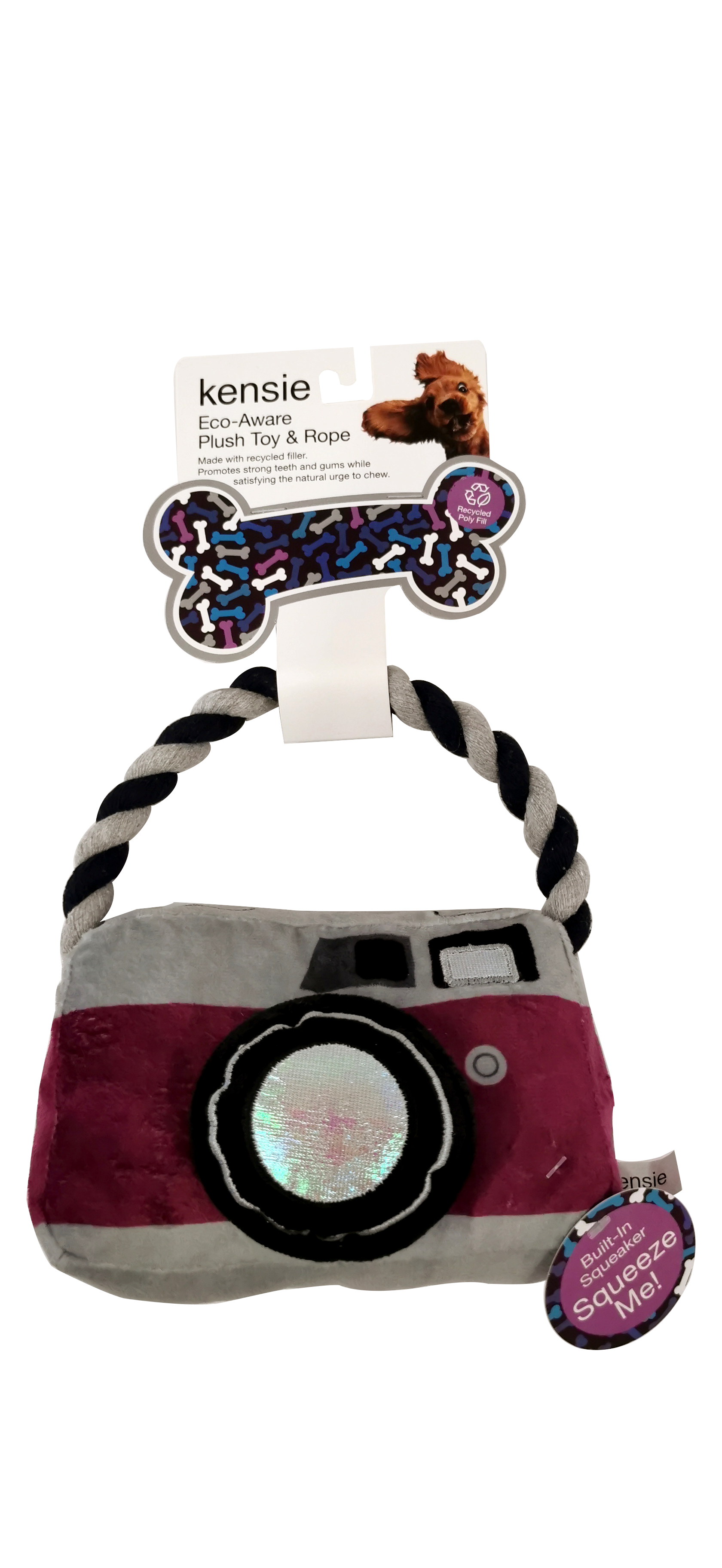 Black+Decker/ Kensie Camera Plush & Squeaker Dog Toy
