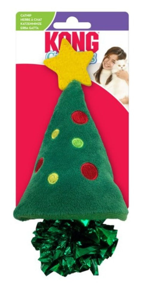Kong Christmas Collection Holiday Crackles Christmas Tree Cat Toy 6.35