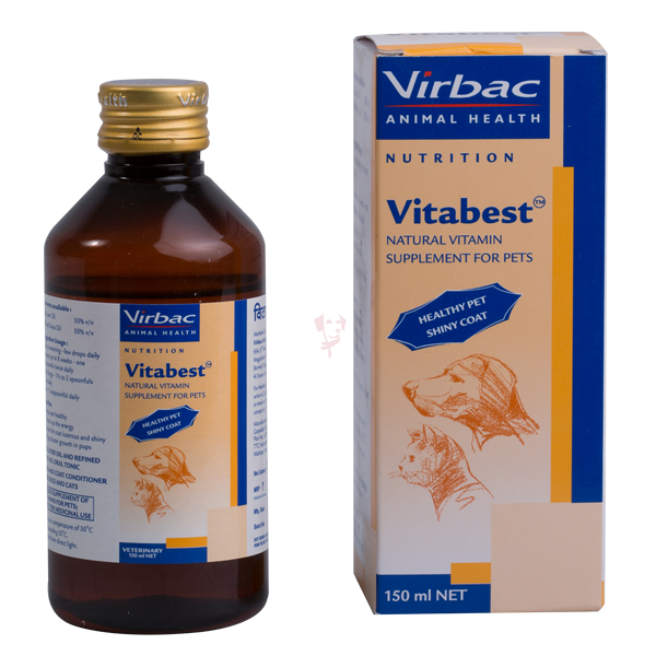 Virbac Vitabest Vitamin Syrup for Dogs & Cats 150ml